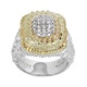 Sterling Silver & 14k Yellow Gold Diamond Ring by Alwand Vahan
