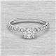 French Set Pave Diamond Engagement Ring, over 1ct - GIA Diamonds in Modesto