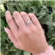 Gorgeous French Set Diamond Engagement Ring, .50ct Round GIA in Center