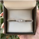 Gorgeous French Set Diamond Engagement Ring, .50ct Round GIA in Center