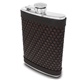 Brown Threaded Leather Flask