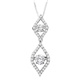 Rhythm of Love Diamond Necklace - Double Flame Dancing Diamonds