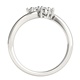 Two Stone Diamond ring 14K White Gold - Bypass Design 2 Diamond Ring