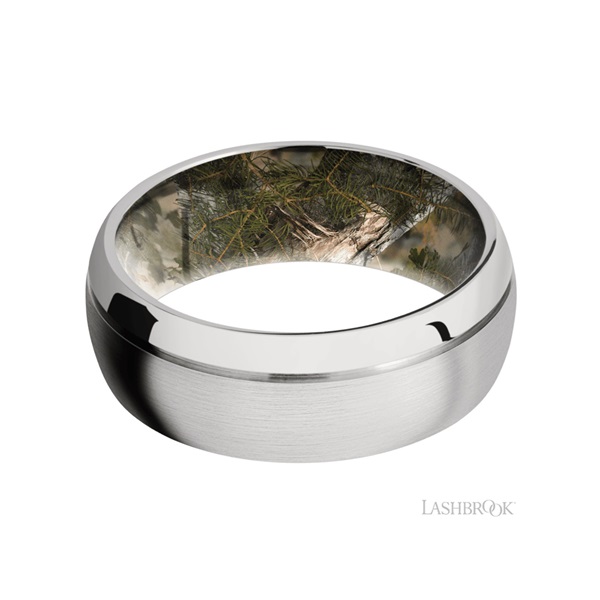 Cobalt Chrome Ring with Forest Sleeve by Lashbrook Designs - Rings