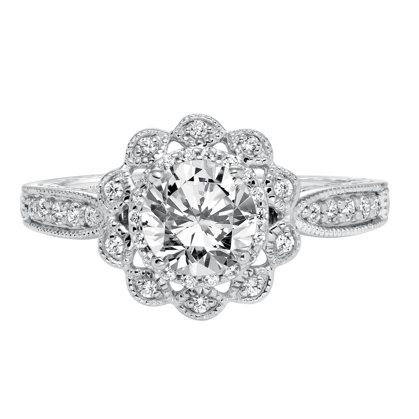 PRIMROSE ArtCarved Engagement Ring - Flower Style - 31-V627-E