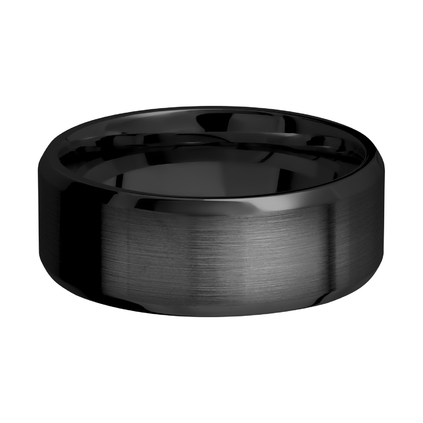 Beveled Zirconium Wedding Band by Lashbrook Designs - Rings