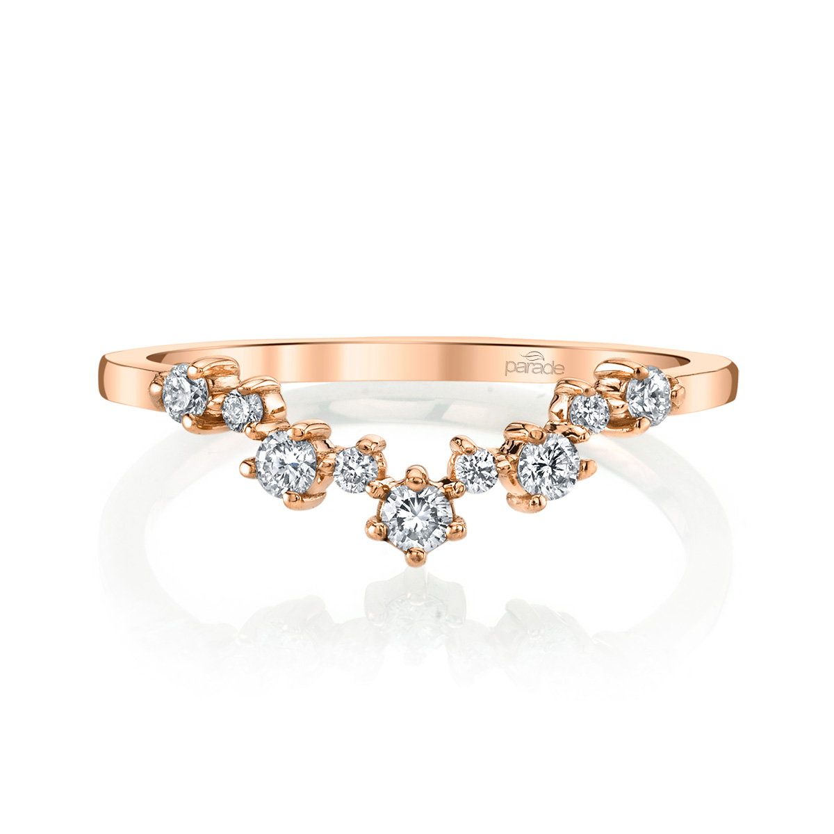 18k Rose Gold & Diamond Lumiere Bridal Diamond Band by Parade