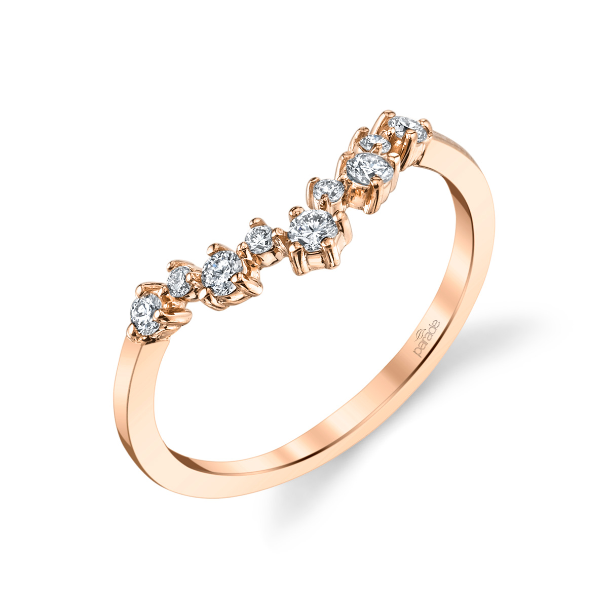 18k Rose Gold & Diamond Lumiere Bridal Diamond Band by Parade